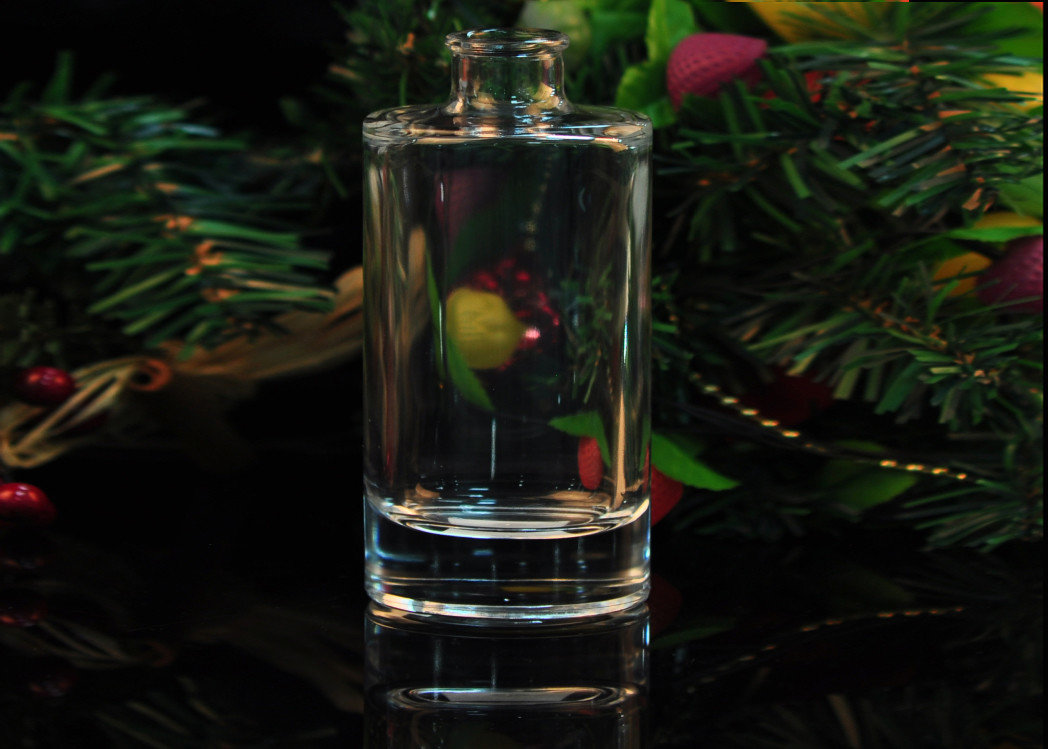 Empty Aroma Fragrance Glass Perfume Bottles Cork Sealing , Ellipse Cylinder