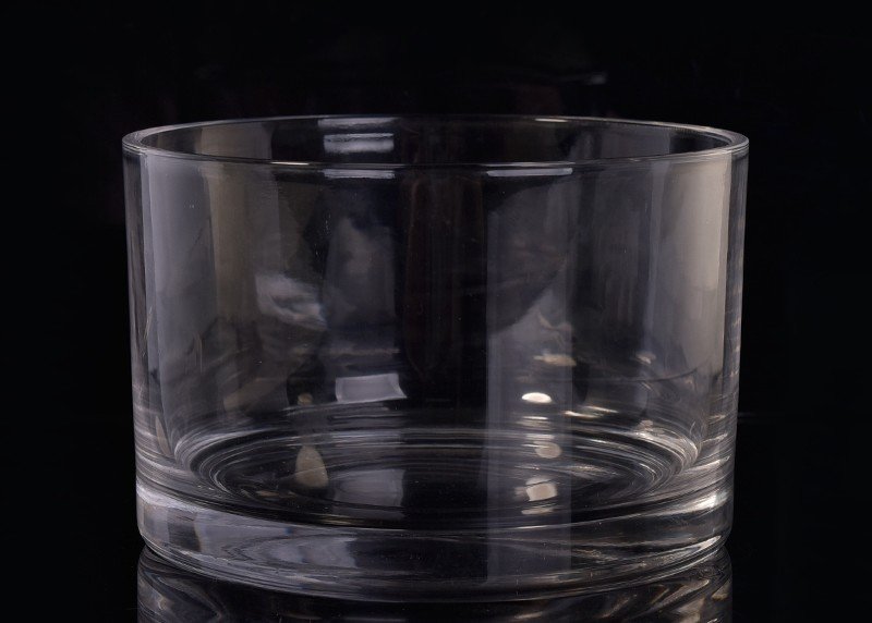 Big Clear Glass Candle Making Containers For Lighting , 5 Wicks Available