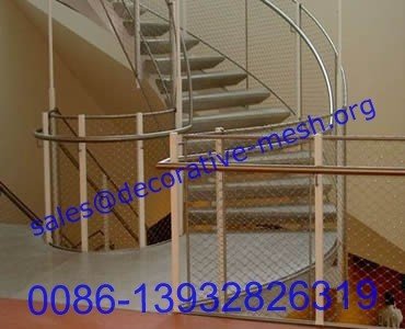 stair balustrade,bridge balustrade,stainless steel balustrade rope mesh,balcony balustrad