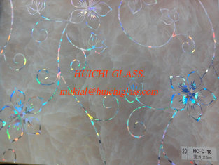 Decorative glass insertion for laminating glass(marble paper)