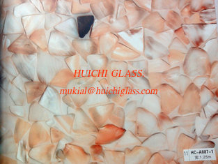 Decorative glass insertion for laminating glass(marble paper)