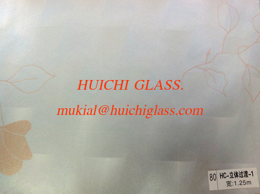 Decorative glass insertion for laminating glass(marble paper)