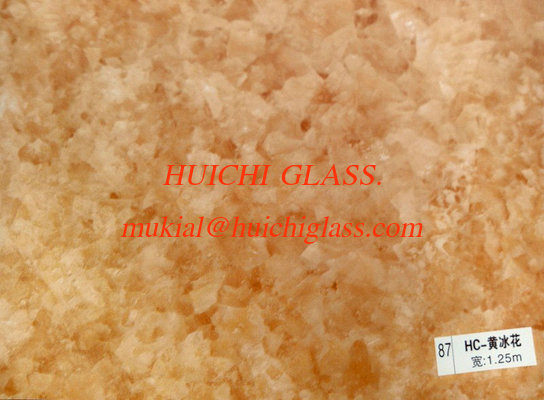 Decorative glass insertion for laminating glass(marble paper)