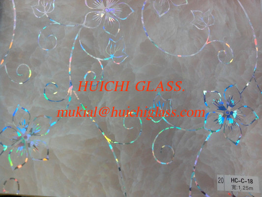 Decorative glass insertion for laminating glass(marble paper)