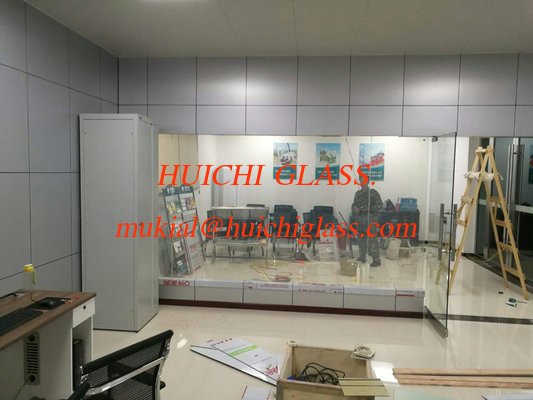 Smart switchable glass, intelligent glass,  LCD film for office portion with 78.6% transparency