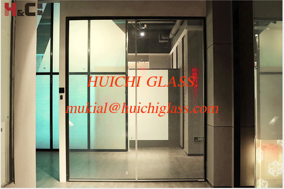 Smart Blind switchable glass for office partion white color with 80% transmittance