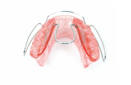Traditional Traction Spring Orthodontic Dental Appliances To Straighten Teeth