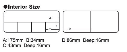 Pseudo-bait Box/Fishing Tool Box/kaxxa rkaptu tas-sajd.185*90*50mm material PP Model no. XYZ318