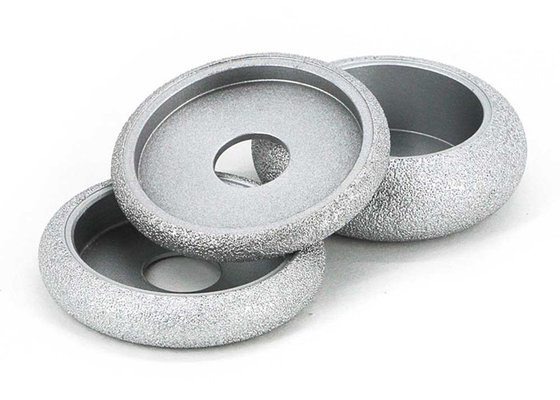 Quartz Stone / Marble Brazed Bond Grinding Wheels , Diamond Semicircular Convex Edging Disc