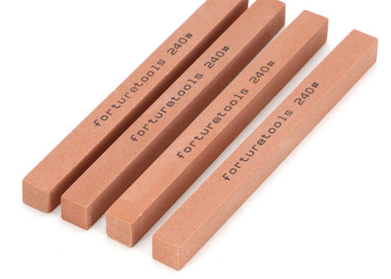 Square White Aluminum Oxide Abrasive Sharpening Stone Stick With Ferric Oxide