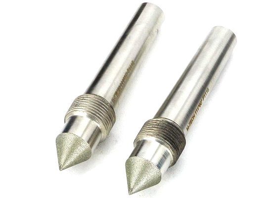 Threaded Electroplated Diamond Cone Shape Abrasive Mounted Points For Bore
