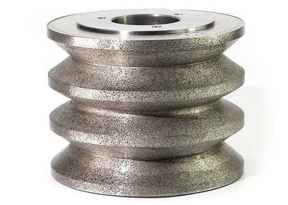 Sintered diamond rotary dressing wheel with muti groove