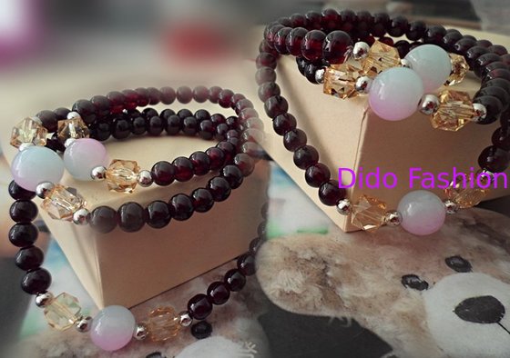Fashion woman glass crystal bracelets & necklaces