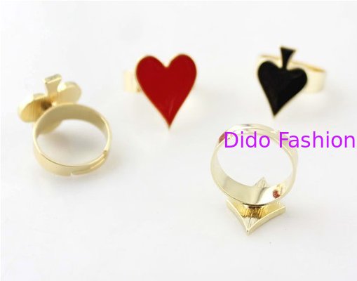 Fashion Jewelry metal poker ring