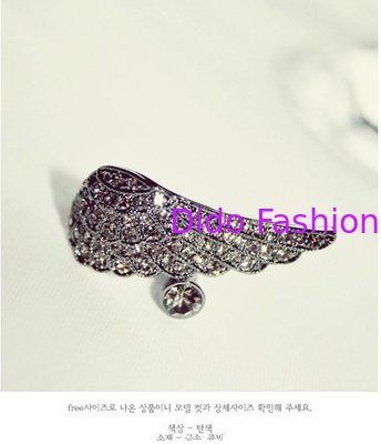 Fashion Jewelry metal angle's wing women ring