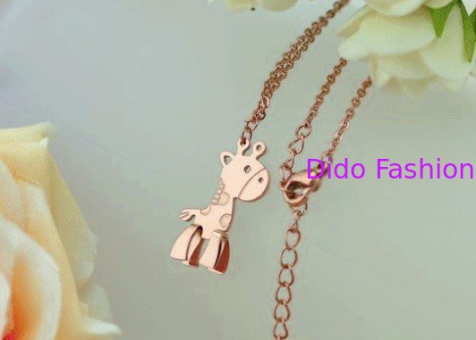 Fashion women jewelry titanium steel pendant necklace 18k gold plated
