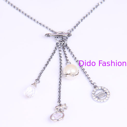 Fashion brand jewelry Juicy Couture pendant necklace with pearl women jewellery wholesale