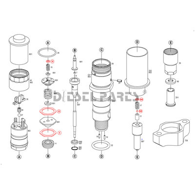 Dongfeng Truck Engine Parts 0 445 120 106 For Kubota Diesel Injectors