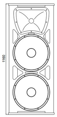 el subwoofer al aire libre del PA de 800W AES 59kg se dobla 15 pulgadas para la demostración grande