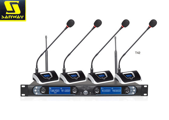8845B Four Channel Wireless Microphone System Wireless Conference Microphone Black