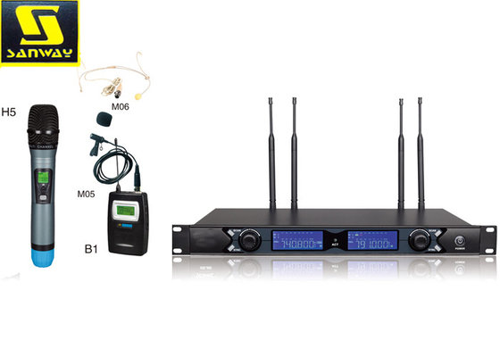 Sanway Karaoke 2 Channel Wireless Microphone Long Range Hand Held UHF