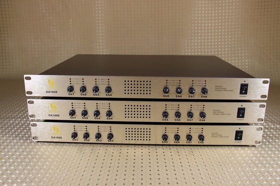 Portable Digital Power Amplifier 4ohms 130 Watts 8 Channel Stereo Amplifier