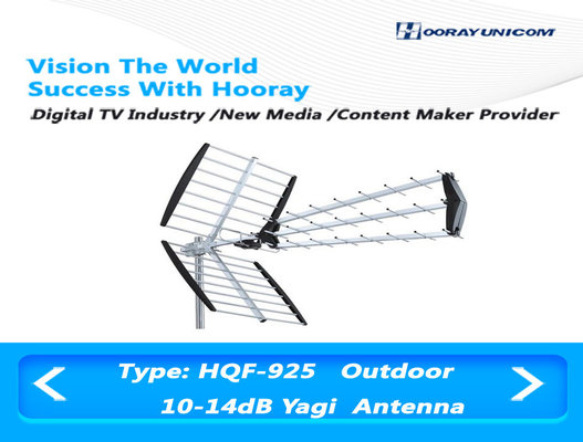 10-13dBi Gain UHF DTV Wireless System Aluminum Alloy Yagi Antenna