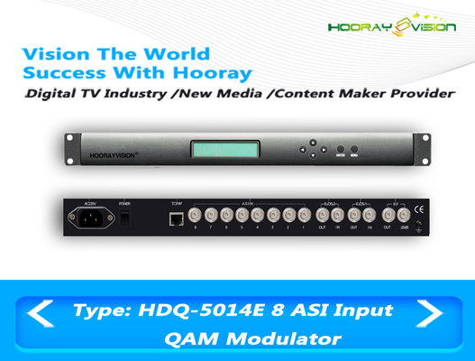 Multiplexing Scrambling Digital TV Modulator , 4 IN1 ASI QAM Modulator