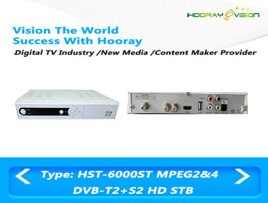 Combo DVB S2 Mpeg4 Satellite Receiver , Digital Terrestrial TV Receiver