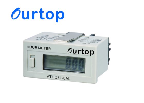Digital Resettable Hour Meter For Equipment , Electronic Running Hour Meter