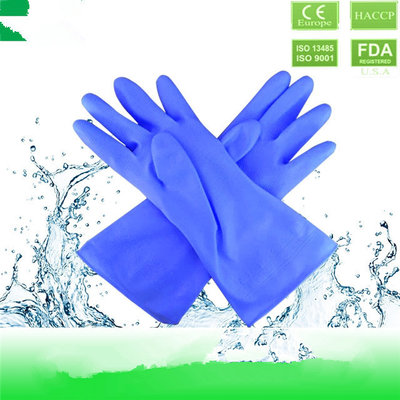 household cleaning single layer pvc extra long latex gloves