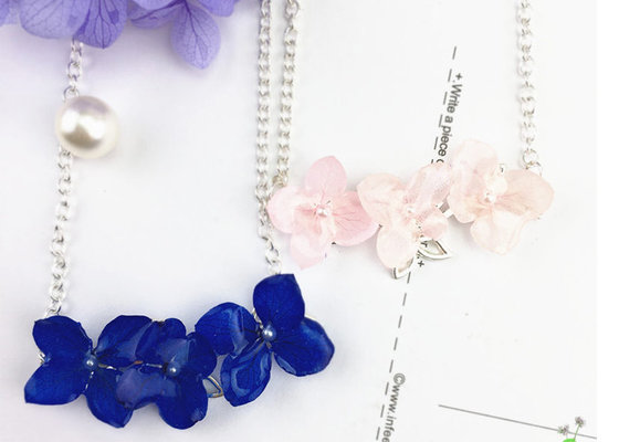 Eternal Real Pressed Flowers , Dried Pressed Flowers Hydrangea For Earrings