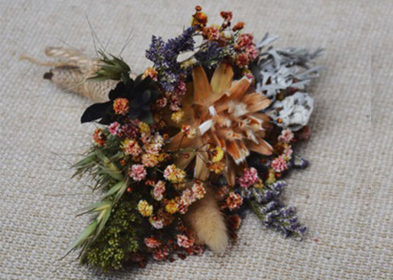Mini Palm Colorful Dried Flower Arrangements For Frame Decoration Coffee Table