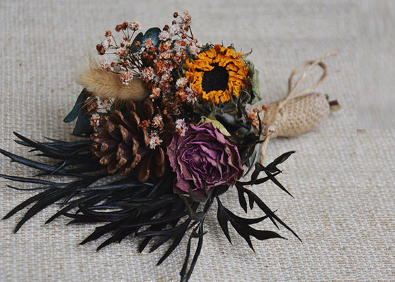 Display Meeting Room Dried Flower Arrangements True Plants with White Box Packing