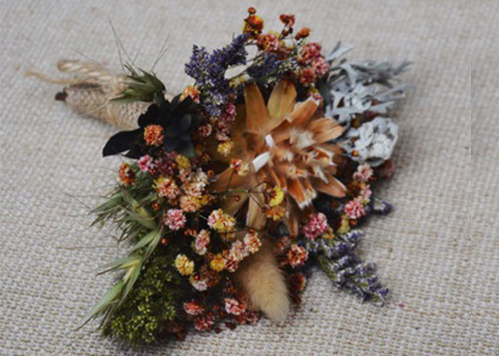 Mini Palm Colorful Dried Flower Arrangements For Frame Decoration Coffee Table
