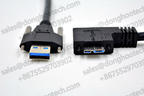 USB3 Vision Cables USB 3.0 Type A with Thumbscrews to Micro B w/s Shielded Cable Optimized for Industrial Application