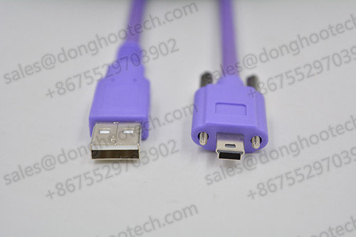 USB2.0 Mini USB 5Pin Short Cable Assemblies With Gold Plated USB Connector