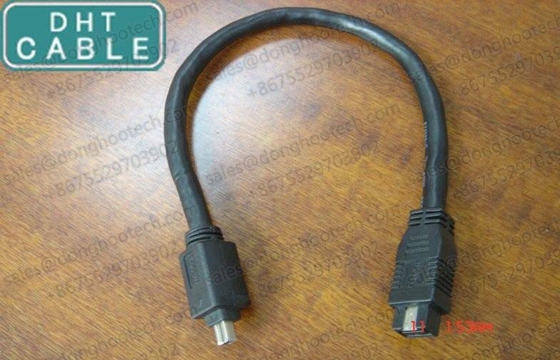 Chain Flex 9P / 4P IEEE 1394 Firewire Cable for Security Vision System 1394B to 1394A Male
