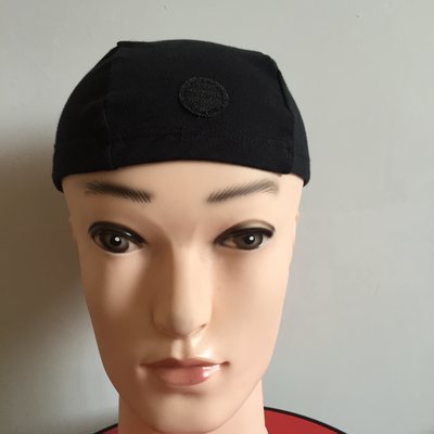 Black Cotton Polyester Skull Cap Helmet Liner With velcro  Wicked fabrics Beanies supplier