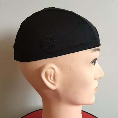 Black Cotton Polyester Skull Cap Helmet Liner With velcro  Wicked fabrics Beanies supplier