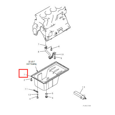 Excavator PC60-7 Oil pan 6205-21-5150