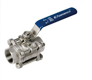 Sanitary Stainless Steel Valves 3PCS Threaded Ball Valve DN15 ~ DN100 1&quot; ~ 4&quot;