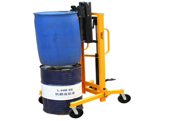 1100mm Lifting Height Hydraulic Drum Handler , Manual Hand Drum Stacker