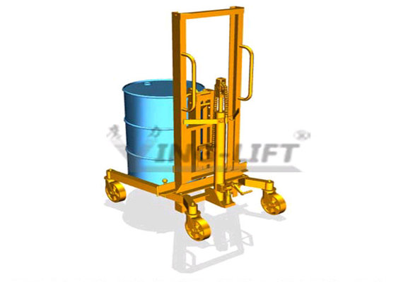 1100mm Lifting Height Hydraulic Drum Handler , Manual Hand Drum Stacker