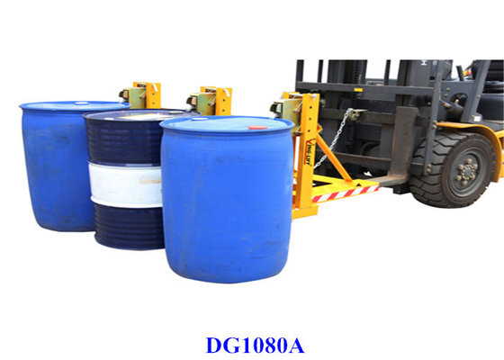 Detachable Frame Welded Steel Forklift Drum Grabber / Barrel  Grab