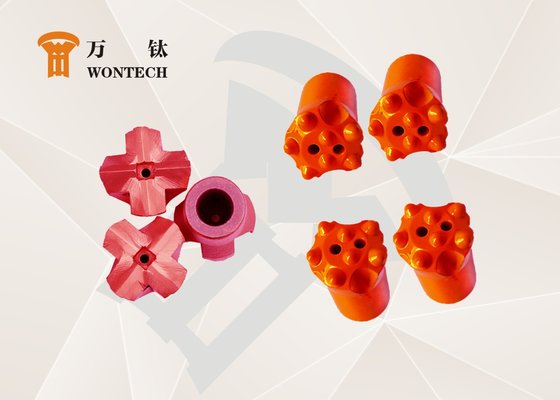 High Rigid Drill Rod And Hammer Taper Button Bit Low Carbon Steel Material