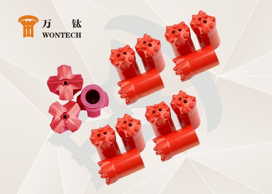 Fine Alloy Steel Endurable Taper Button Bit For Environmental Drilling
