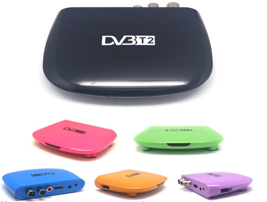 Mini Full HD DVB-T2 Digital Terrestrial Receiver / Kenya Decoder TV Box W/ MPEG4 / AVC / H.264 / PVR
