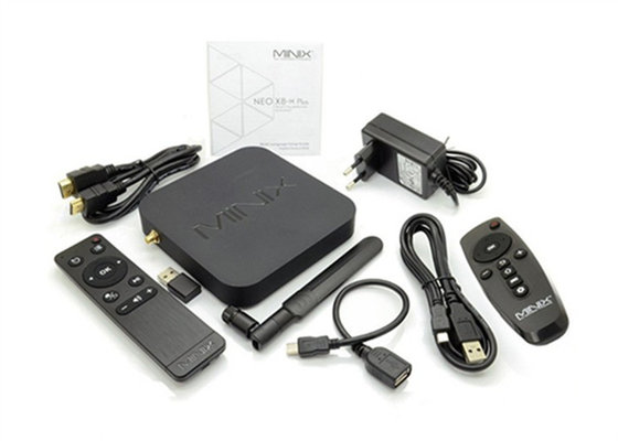 Quad Core Arabic IPTV Box MINIX X8-H Plus Smart TV Receiver 4K High Resolution 2G / 16G
