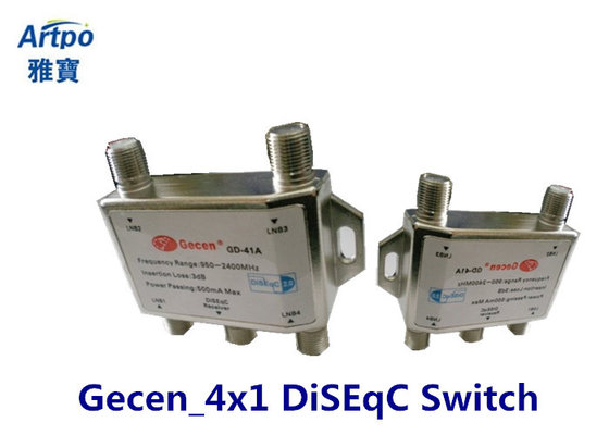 Gecen GD-41C 4*1 DVB Accessories Satellite DiSEqC Switch for FTA DVB-S2 Receiver